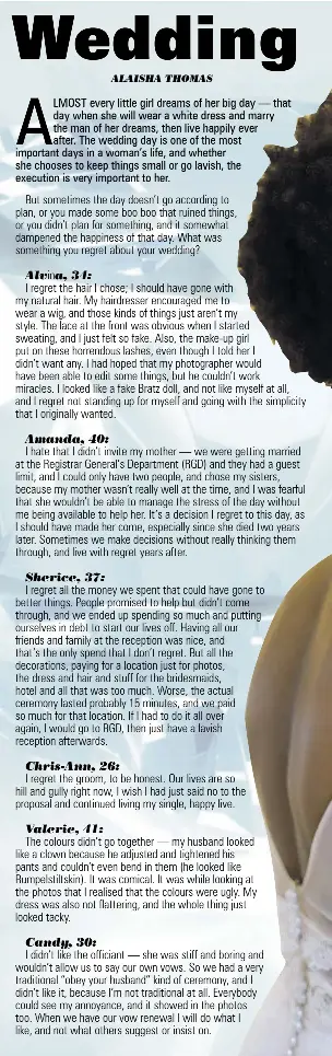 Wedding REGRETS - PressReader