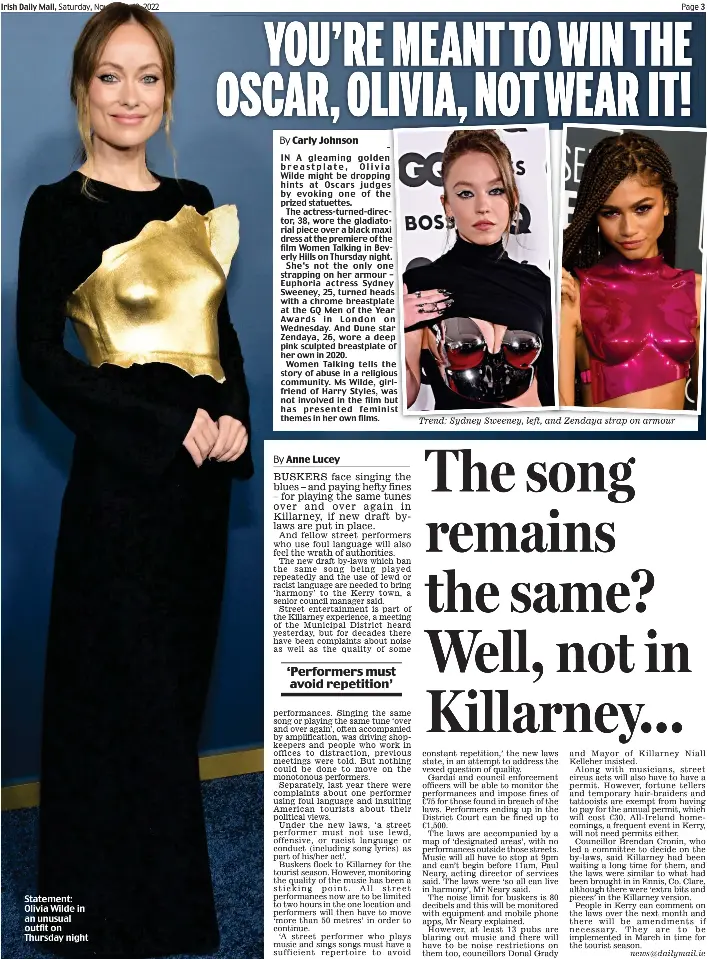 YOU’RE MEANT TO WIN THE OSCAR, OLIVIA, NOT WEAR IT! - PressReader