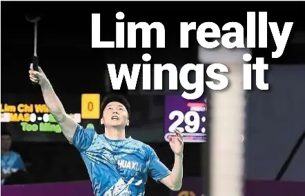 Lim really wings it - PressReader