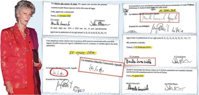 Le 14 firme di Lady Agnelli: una perizia che vale l’impero - PressReader