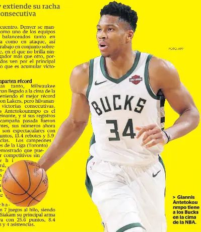 De la mano de Giannis, Bucks mantiene racha - PressReader