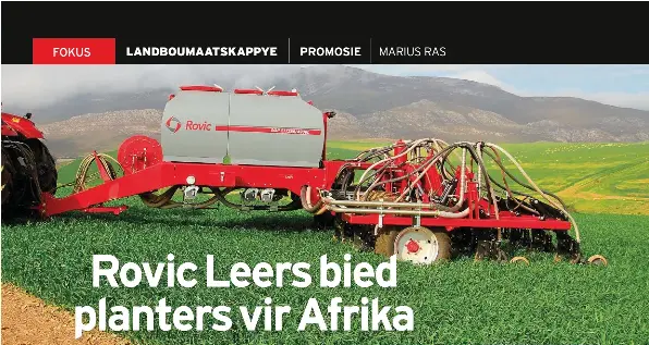 Rovic Leers bied planters vir Afrika - PressReader