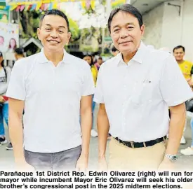 Congressma­n Olivarez running for Parañaque mayor - PressReader