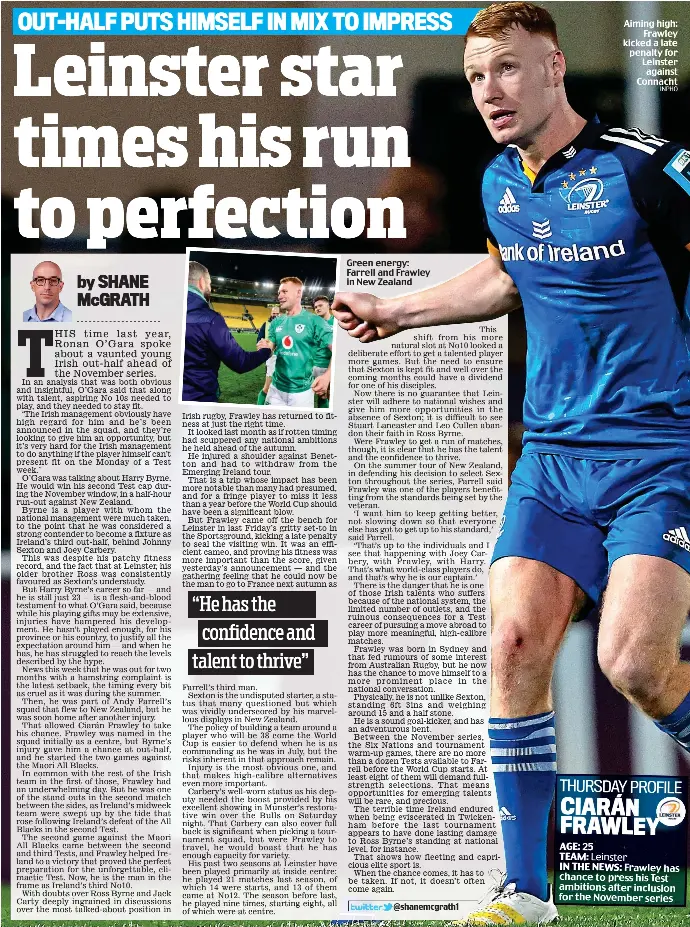 Leinster star times his run to perfection - PressReader