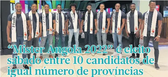 “Mister Angola 2022” é eleito sábado entre 10 candidatos de igual ...