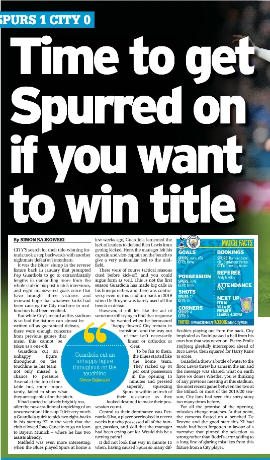 Time to get Spurred on if you want to win title - PressReader