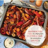 Sizzling sausage, squash and pepper traybake - PressReader