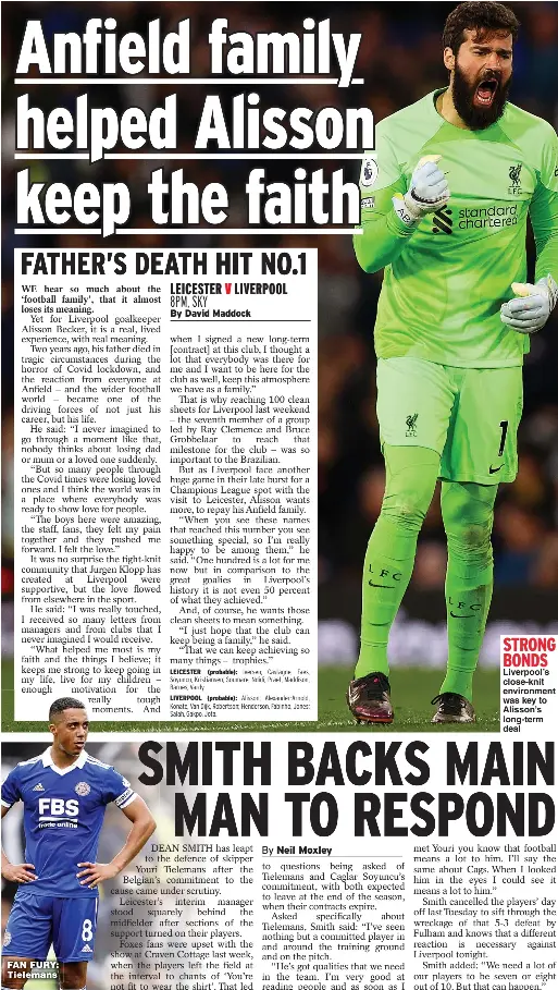 Anfield family helped Alisson keep the faith - PressReader