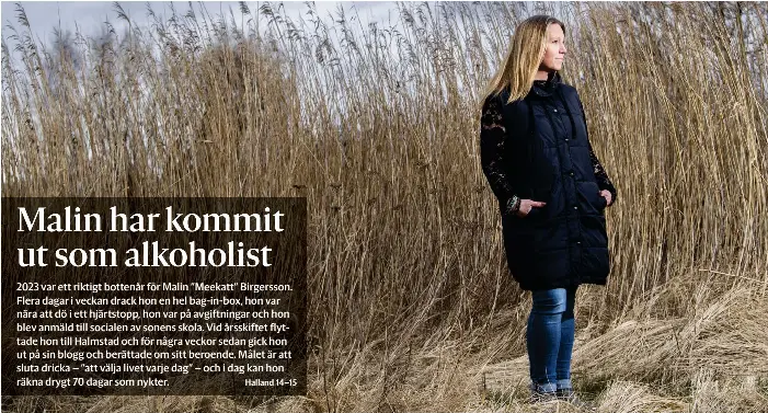 Malin har kommit ut som alkoholist - PressReader