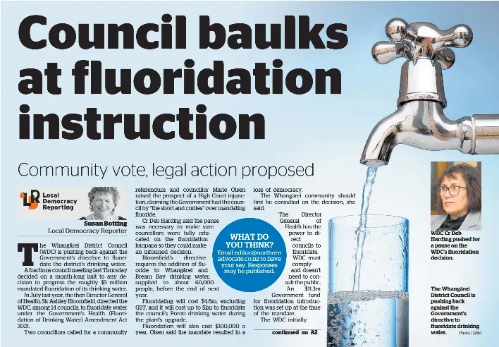 Council baulks at fluoridati­on instructio­n - PressReader