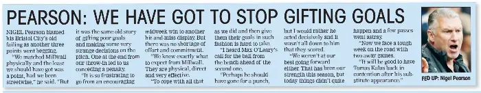 PEARSON: WE HAVE GOT TO STOP GIFTING GOALS - PressReader