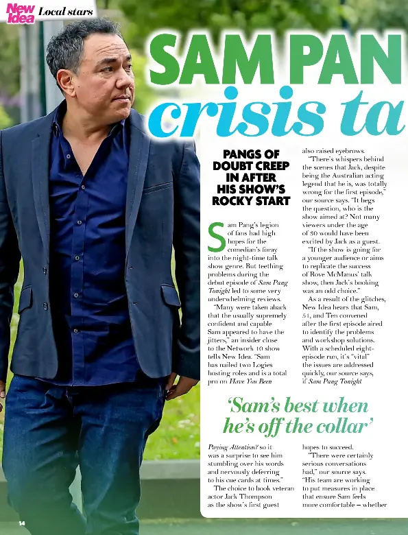 SAM PANG’S crisis talks - PressReader