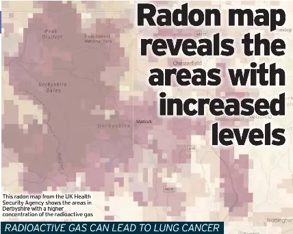 Radon map reveals the areas with increased levels - PressReader