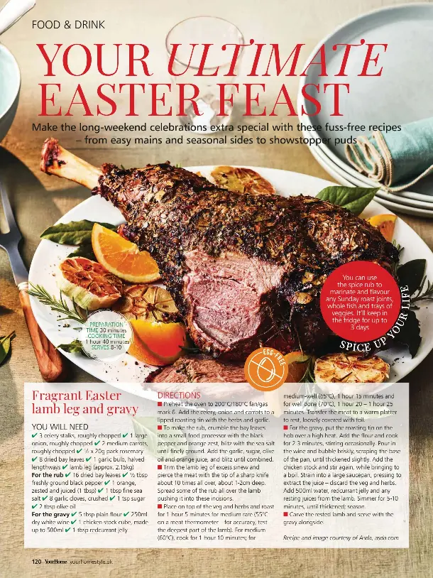 Fragrant Easter lamb leg and gravy - PressReader