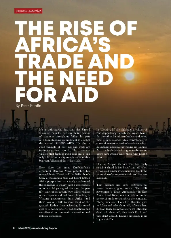 THE RISE OF AFRICA’S TRADE AND THE NEED FOR AID - PressReader