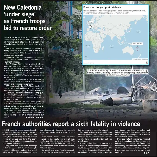 French authoritie­s report a sixth fatality in violence - PressReader