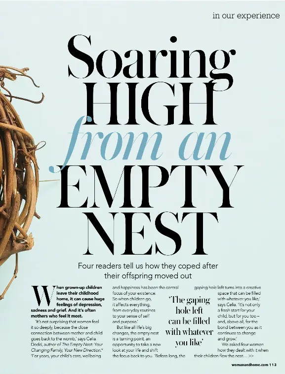 Soaring HIGH from an EMPTY NEST - PressReader