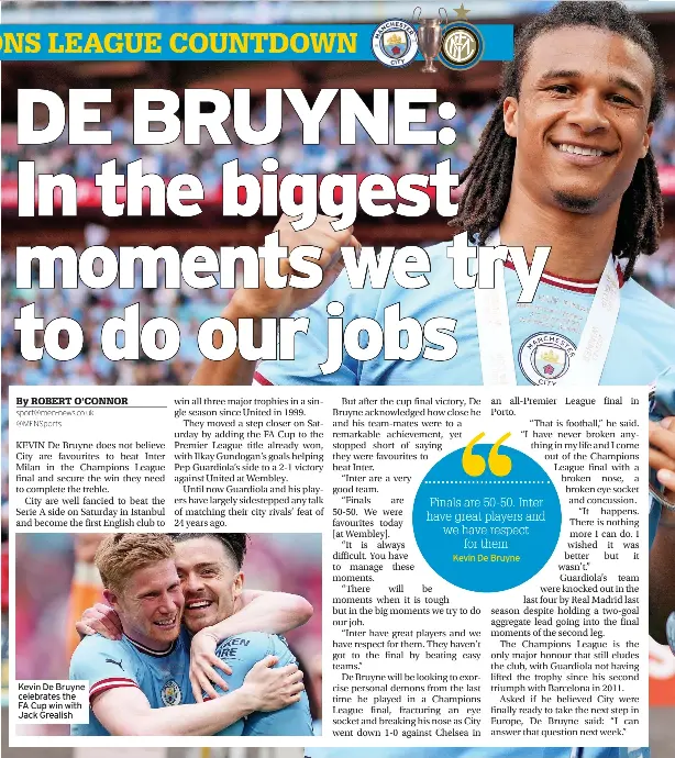 DE BRUYNE: In the biggest moments we try to do our jobs - PressReader