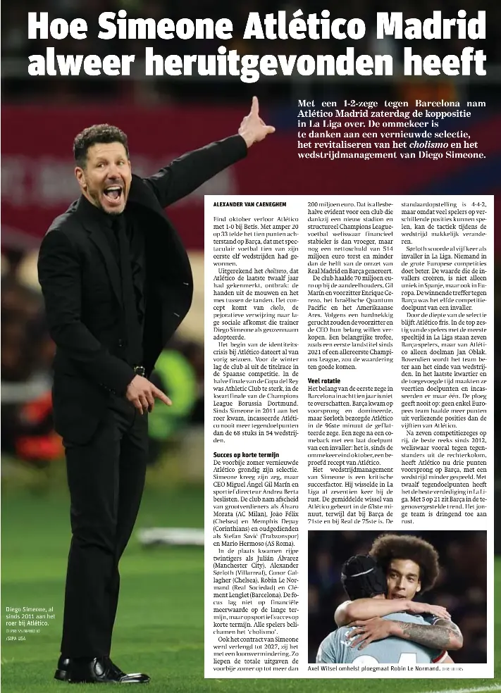 Hoe Simeone Atlético Madrid alweer heruitgevo­nden heeft - PressReader