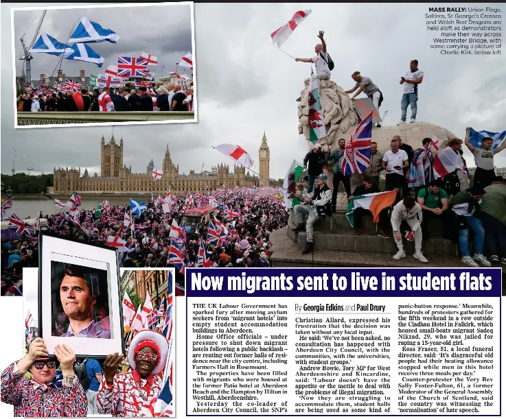 Flags from every corner of the UK and tributes to Charlie Kirk. VERY ...