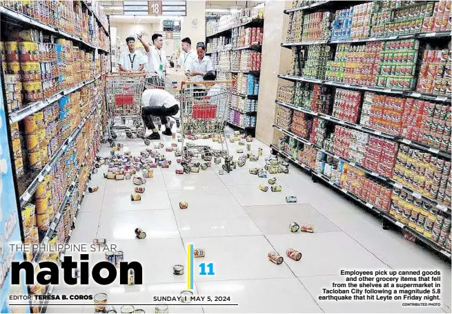 Magnitude 5.8 quake shakes Leyte; 2 injured - PressReader