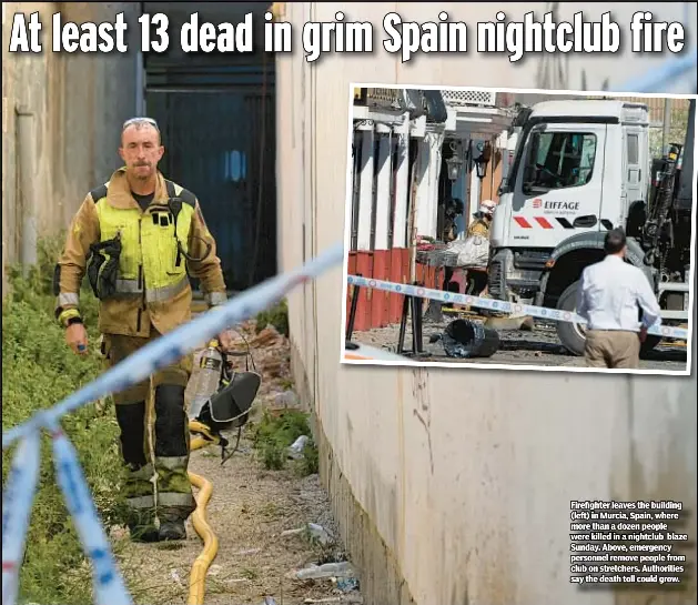 At least 13 dead in grim Spain nightclub fire - PressReader