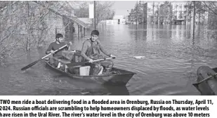 Devastatin­g floods submerge thousands of homes in Russian region, prompting state of emergency ...