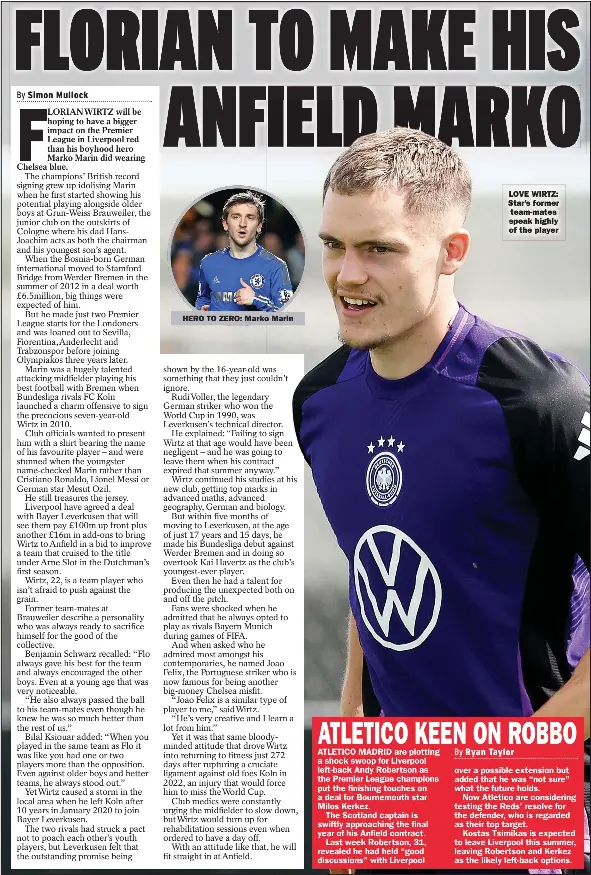 FLORIAN TO MAKE HIS ANFIELD MARKO - PressReader