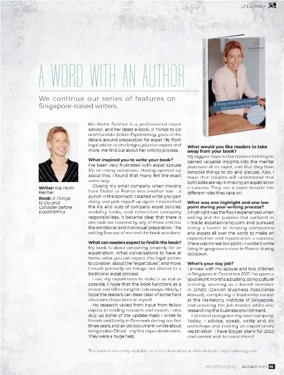 We continue our series of features on Singapore-based writers. A WORD WITH AN AUTHOR - PressReader