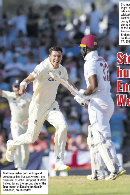 Stokes smashes hundred as England dominate West Indies - PressReader