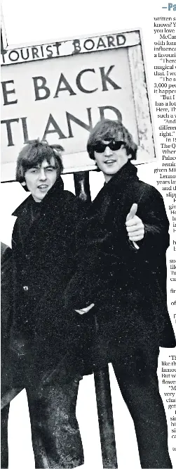 We were Johnny Gentle’s backing band. No one in the audience knew who ...