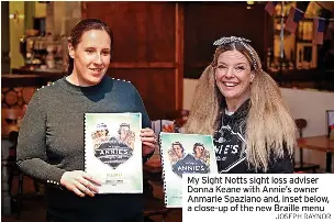 Braille menus to put Annie’s on the map for all - PressReader