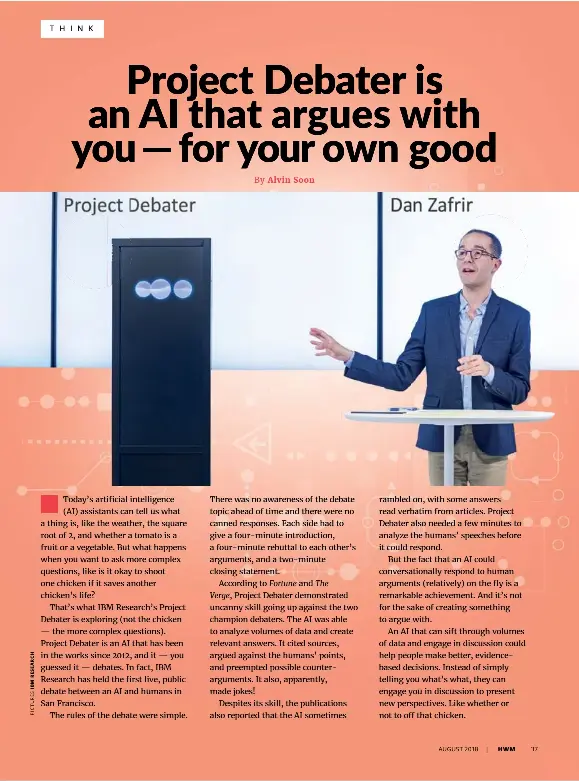 Project Debater is an AI that argues with you — for your own good ...