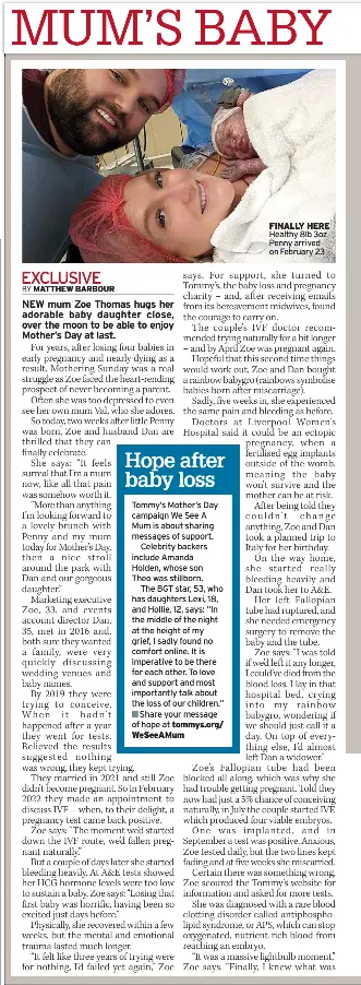 MUM’S BABY JOY AFTER FOUR HEARTACHES - PressReader