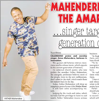 MAHENDERE PLUNGES INTO THE AMAPIANO WORLD - PressReader