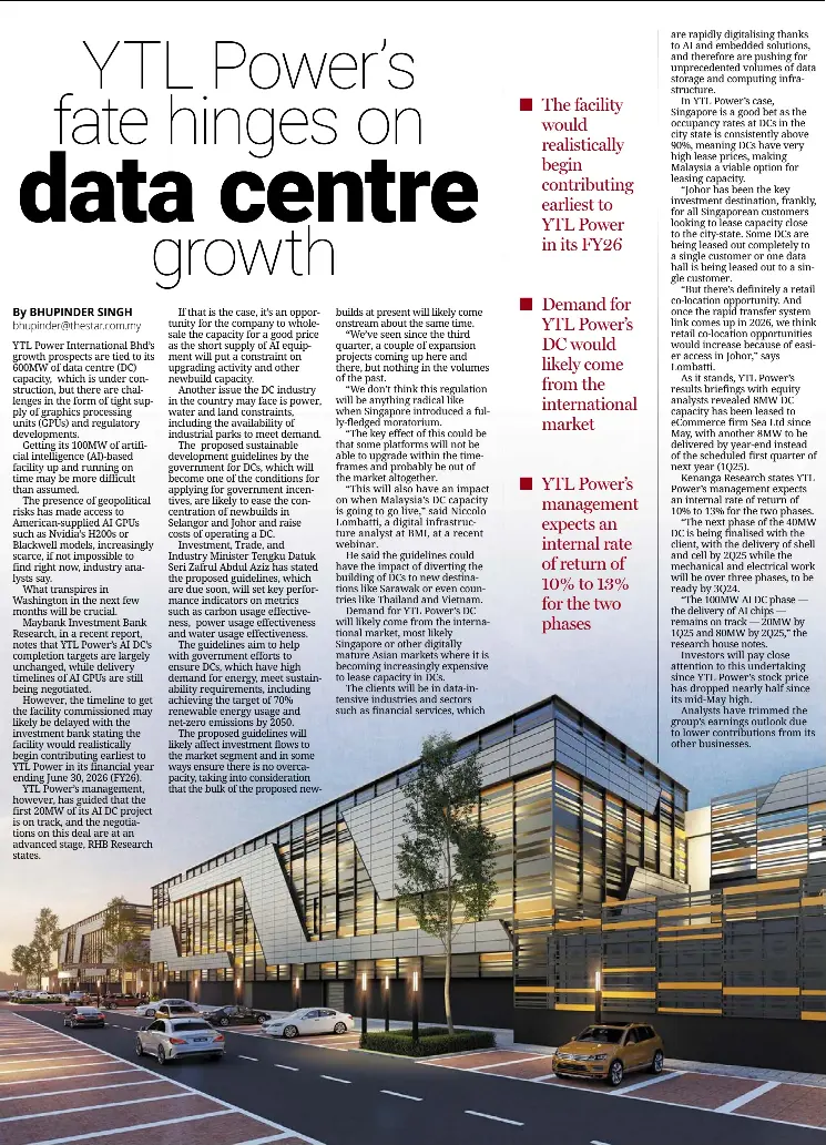 YTL Power’s fate hinges on data centre growth - PressReader