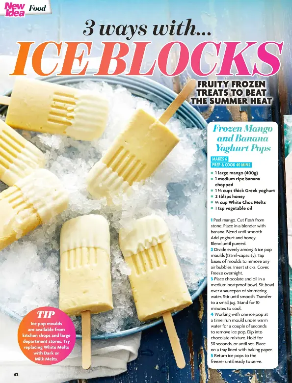 Frozen Mango and Banana Yoghurt Pops - PressReader