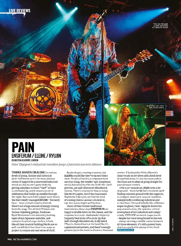 PAIN ENSIFERUM / ELEINE / RYUJIN - PressReader