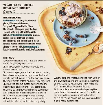 VEGAN PEANUT BUTTER BREAKFAST SUNDAES - PressReader