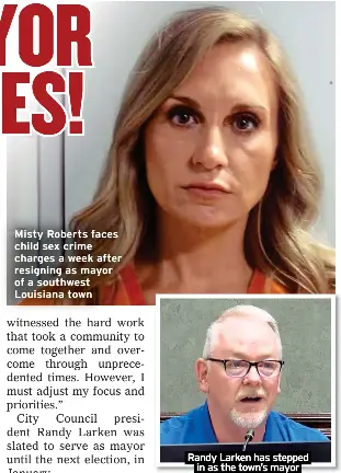 FEMALE MAYOR RAPE CHARGES! - PressReader