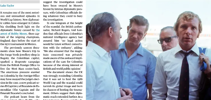 How a Colombian podcast shed light on Bobby Moore and the ‘ bracelet of Bogotá’ - PressReader