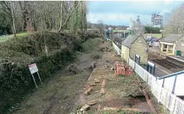 Glyn Valley Tramway rail uncovered at Chirk station - PressReader