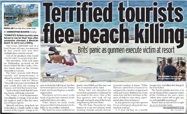 Terrified tourists flee beach killing - PressReader