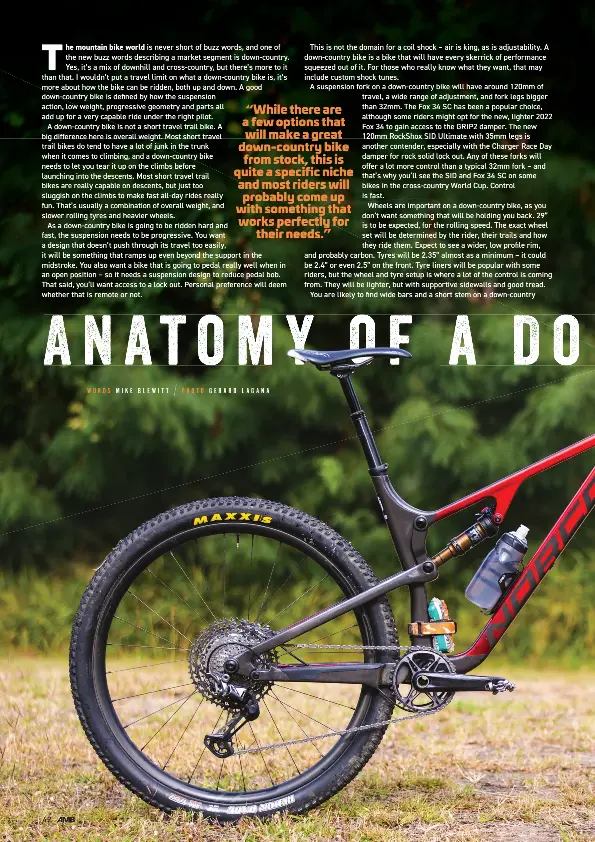 ANATOMY OF A DOWN COUNTRY BIKE - PressReader