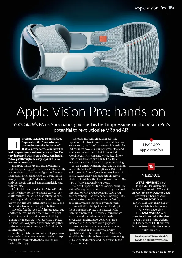 Apple Vision Pro: hands-on - PressReader