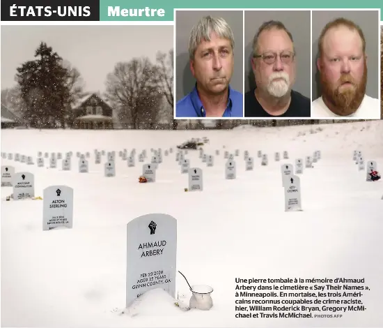 Trois Américains reconnus coupables de crime raciste - PressReader