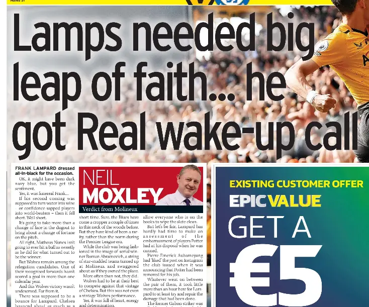 Lamps needed big leap of faith... he got Real wake-up call - PressReader