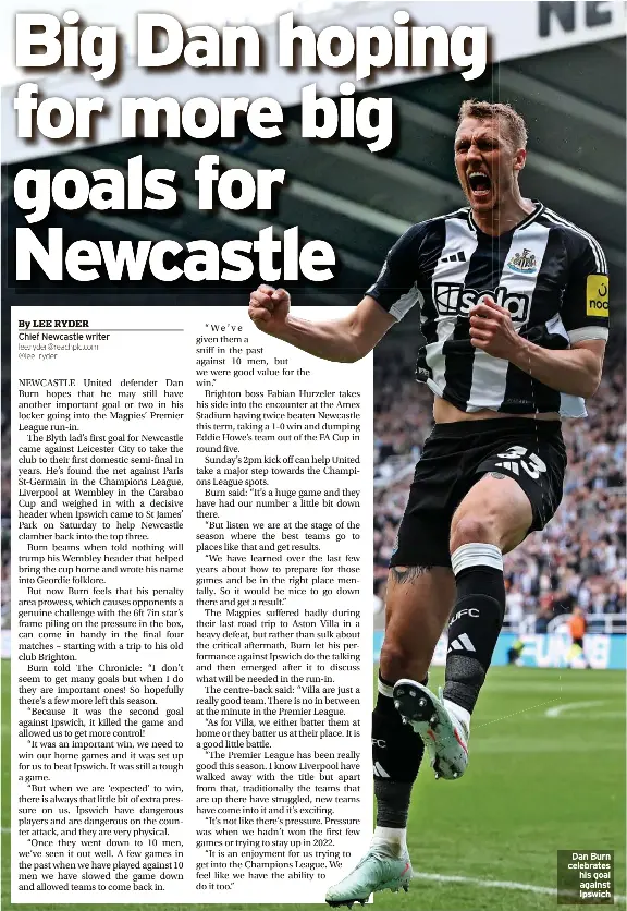 Big Dan hoping for more big goals for Newcastle - PressReader