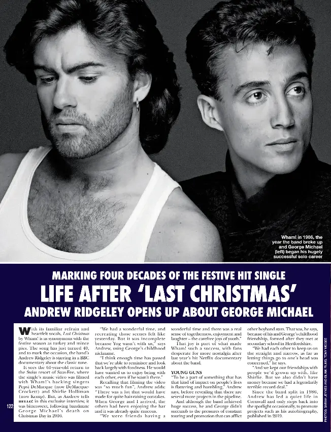 LIFE AFTER ‘LAST CHRISTMAS’ ANDREW RIDGELEY OPENS UP ABOUT GEORGE MICHAEL - PressReader