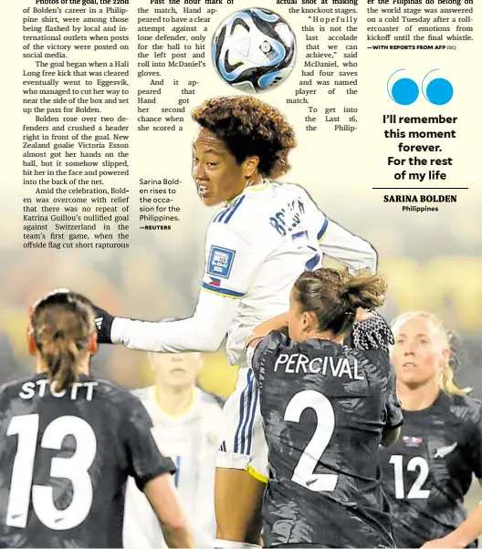 BOLDEN MOMENT - PressReader